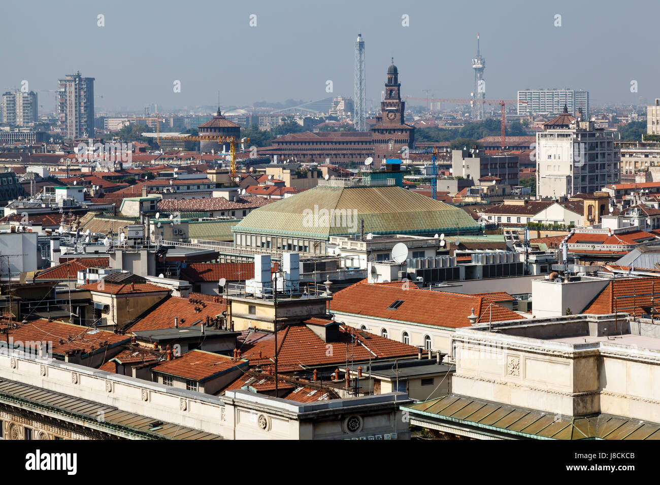 Milan view skyline from cathedral hi-res stock photography and images ...