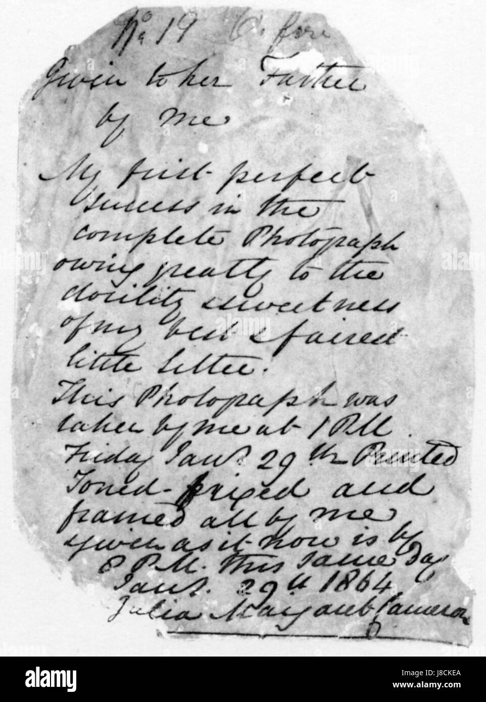 Letter to Annie's father, by Julia Margaret Cameron Stock Photo - Alamy
