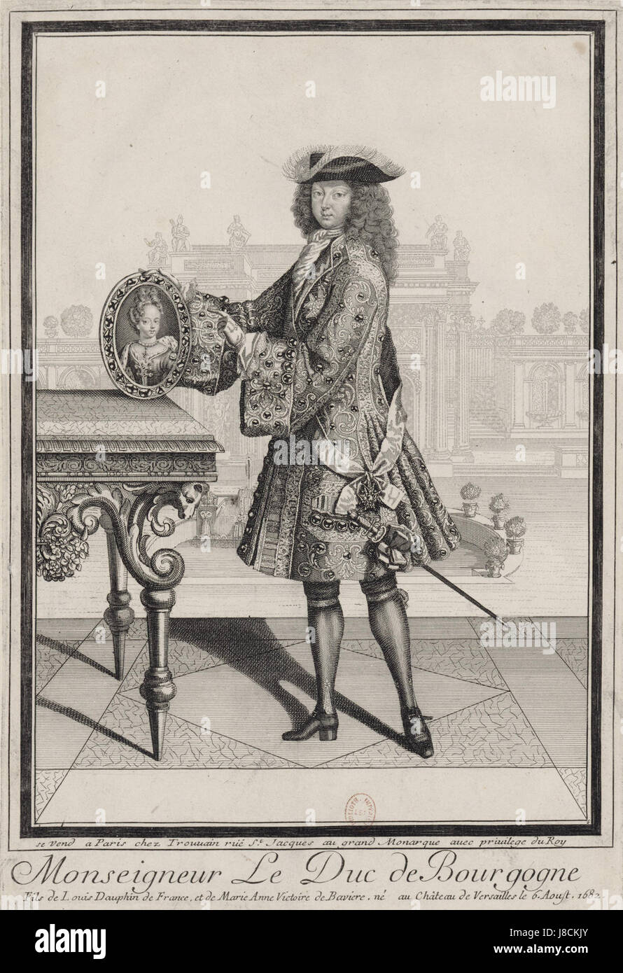 Louis, Duke of Burgundy Print 1697 98 Stock Photo - Alamy