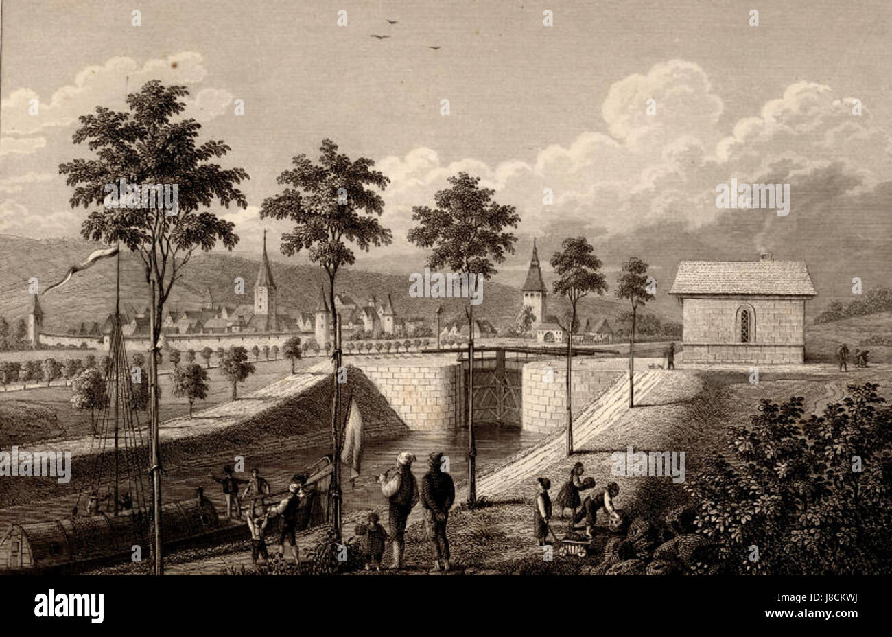 The Ludwig Canal, depicted by Alexander Marx, refers to a historical ...
