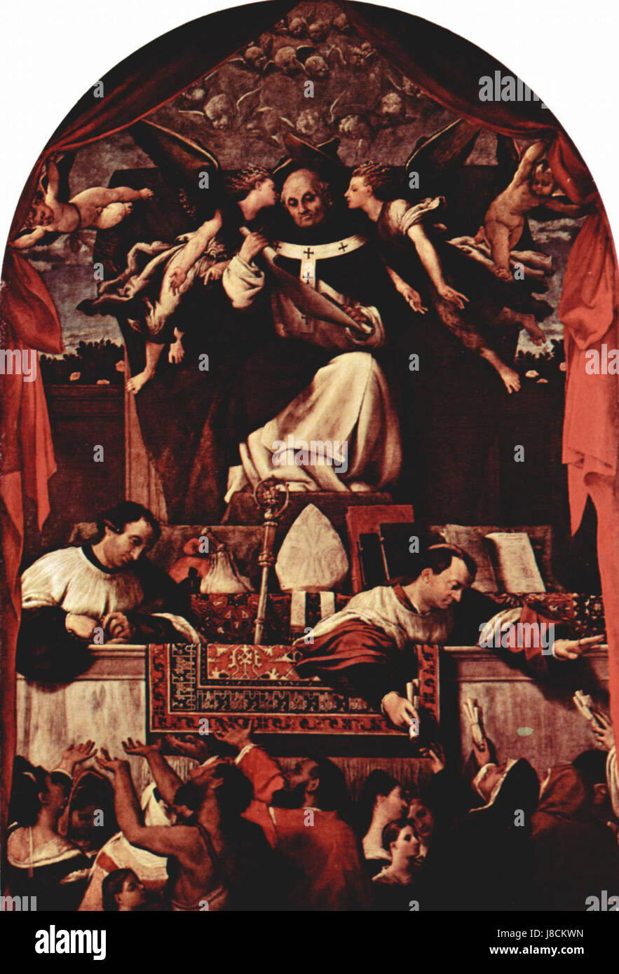 A portrait or painting by Lorenzo Lotto, an Italian Renaissance artist ...