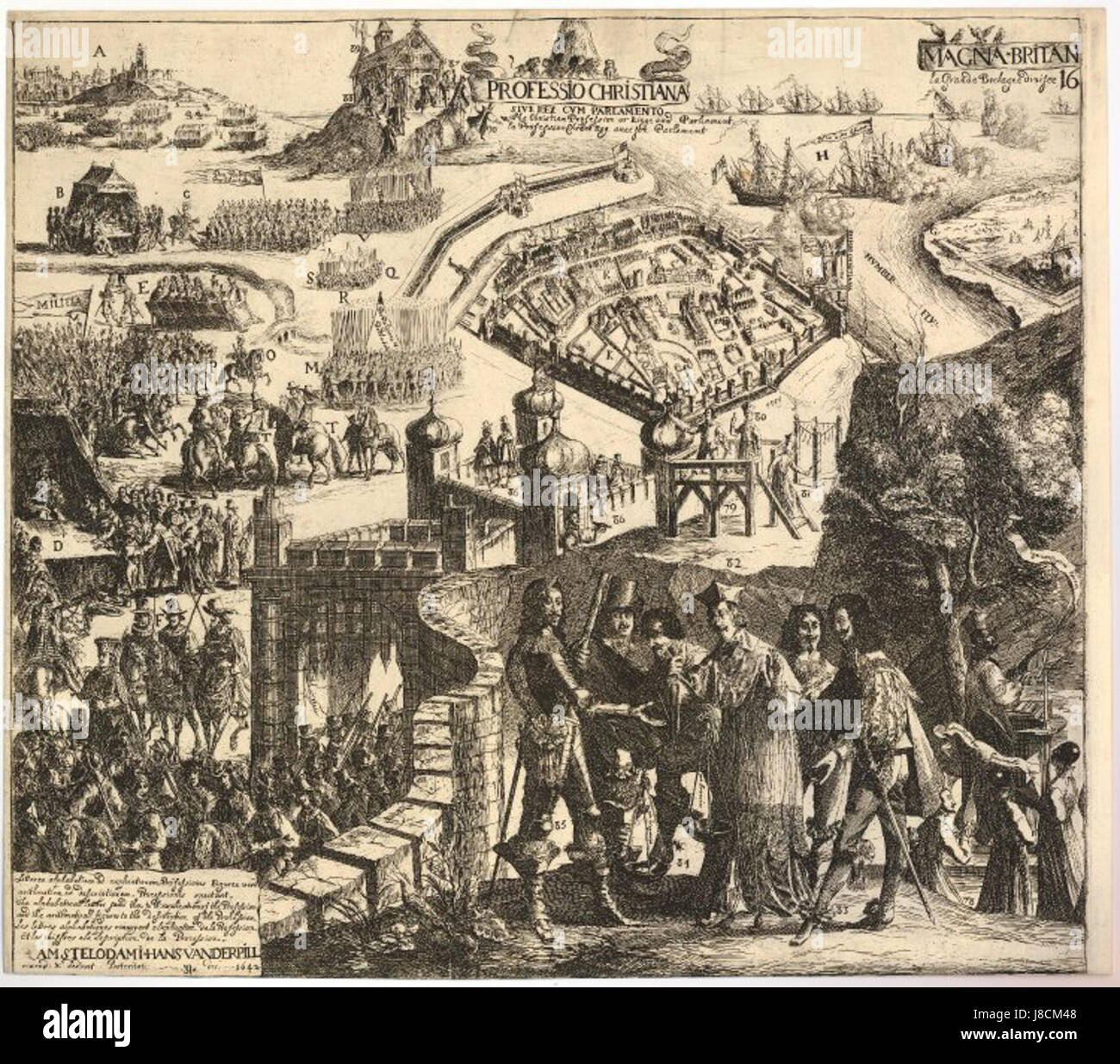 'Magna Britannia Divisa 1642' is a historical map depicting the ...