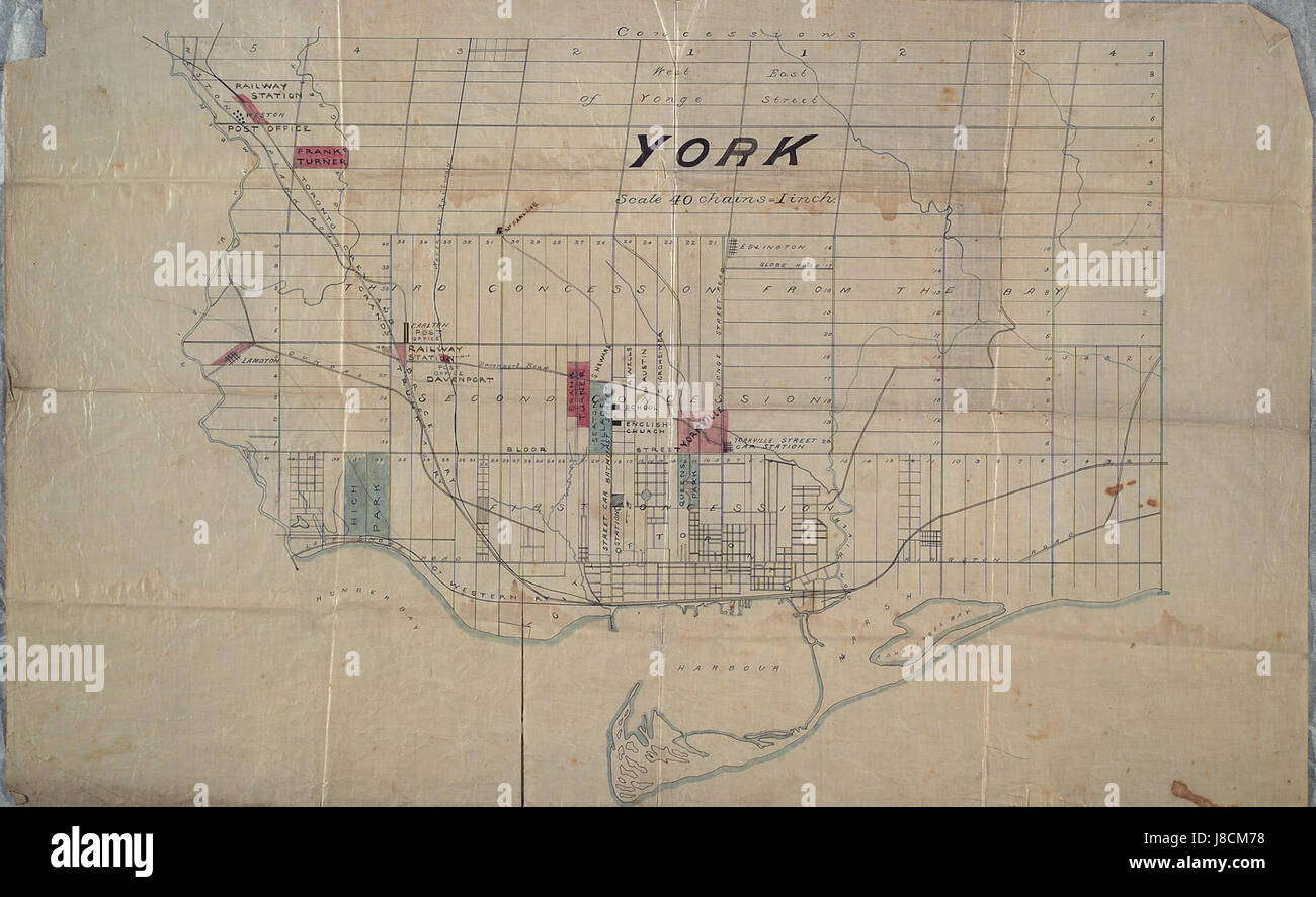 This historical map from the late 1800s showcases the County of York ...