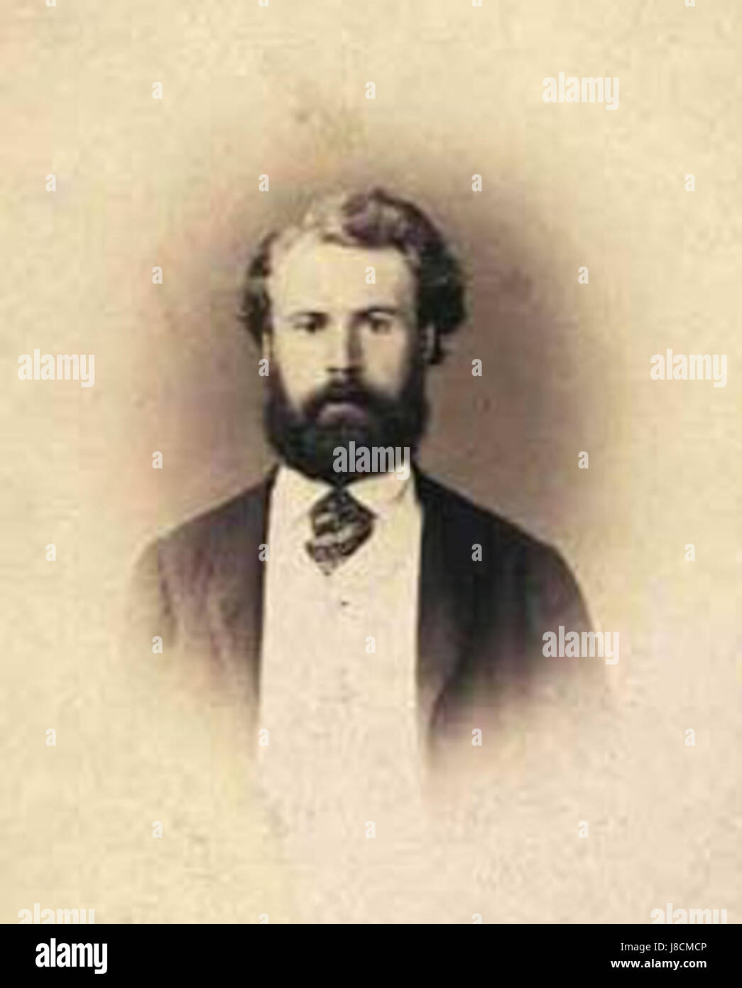 A portrait of Gustav Adolph Falck, painted in 1862 by the artist Georg ...