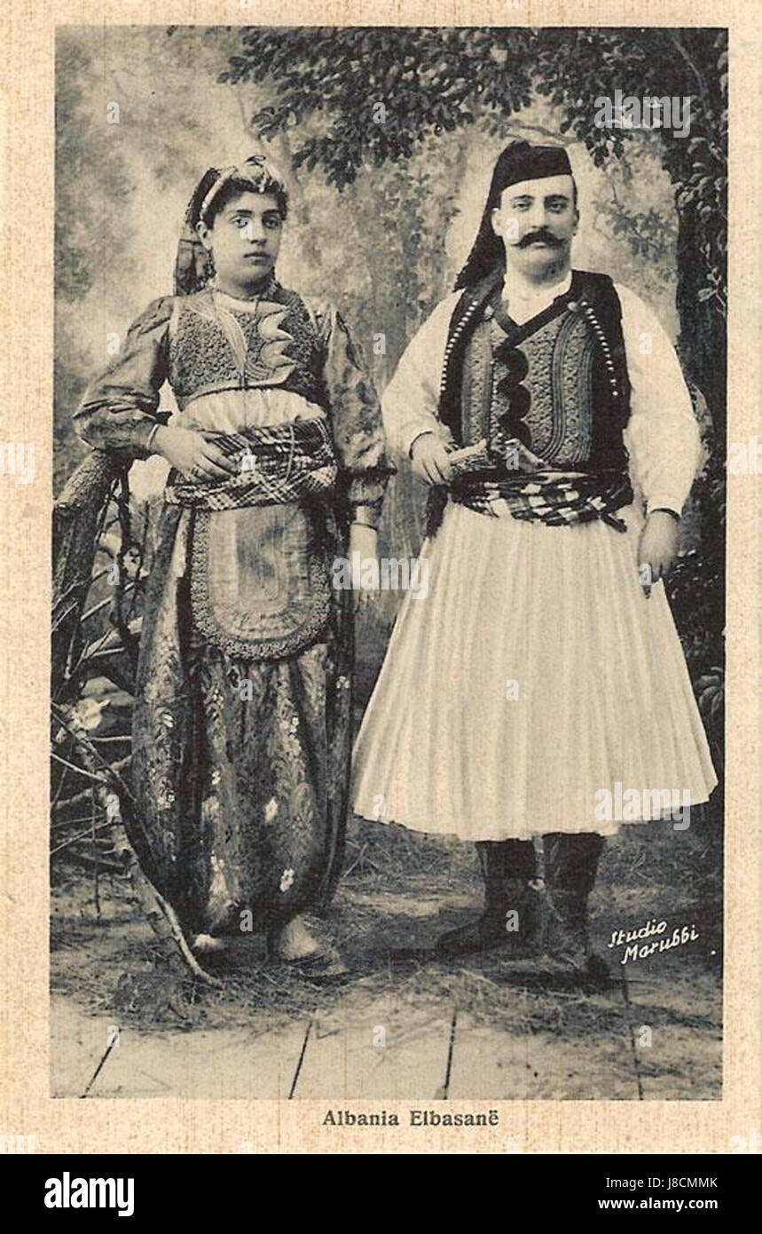 Marubi photograph man and woman from Elbasan Stock Photo - Alamy