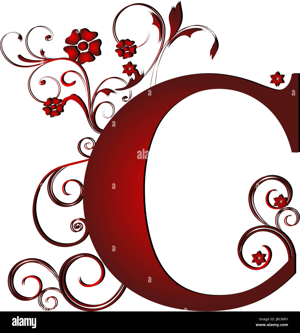 Capital Letter I Red