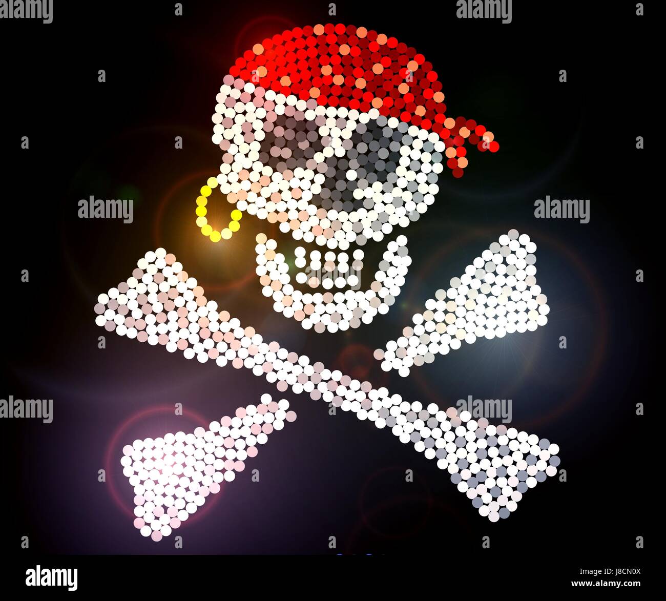 skull, kerchief, bone, skeleton, diamond, earring, blaze, sparkle ...