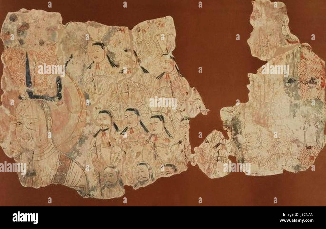 This Manichaean wall painting from Chotcho, an ancient city in present ...