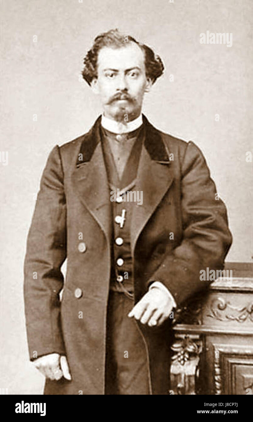 This is a photographic portrait of Miguel Miramon, a Mexican general ...