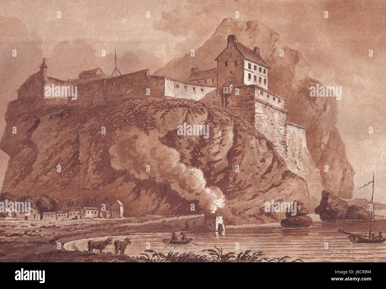 Dumbarton castle and lime kiln Stock Photo - Alamy