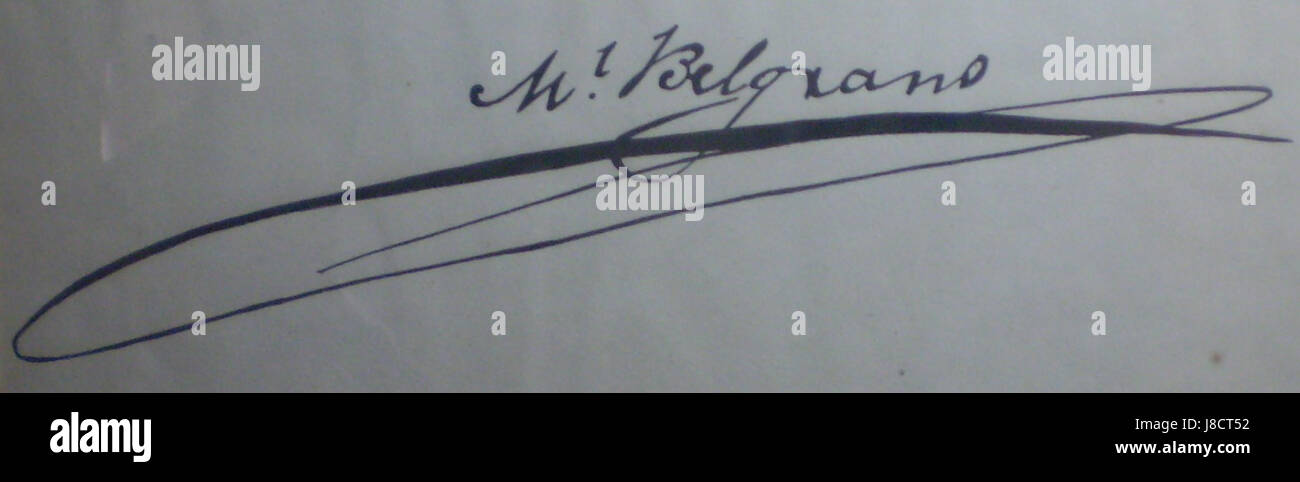 Firma de Belgrano, sin marco Stock Photo - Alamy