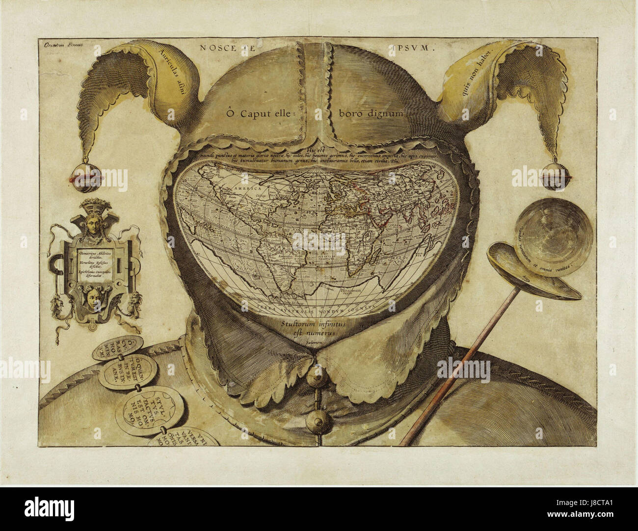 The Foolâ€™s Cap Map of the World is a historical map, drawn in the ...
