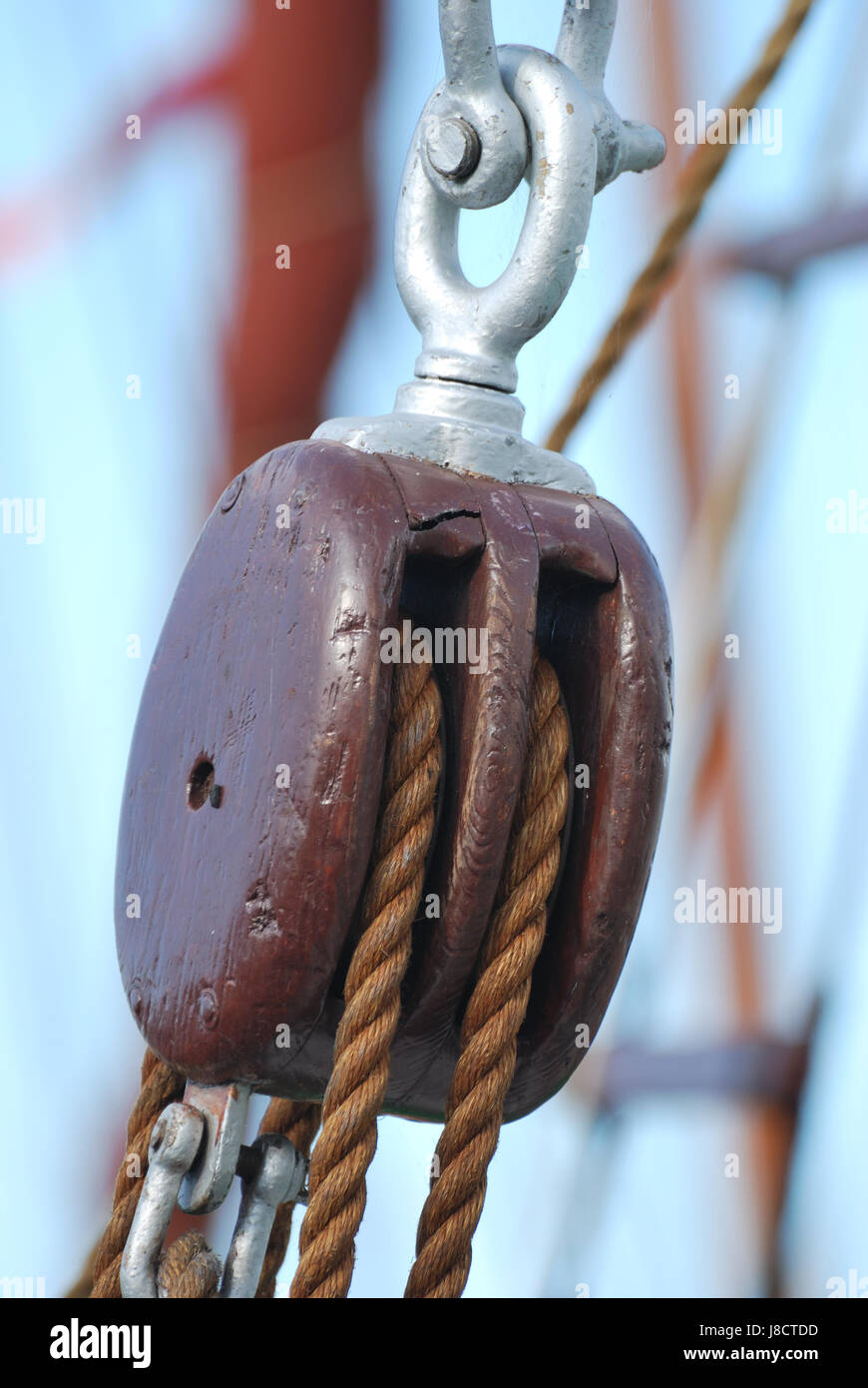 metal, twisted, nautical, wooden, rope, pulley, sailing, round, metal ...