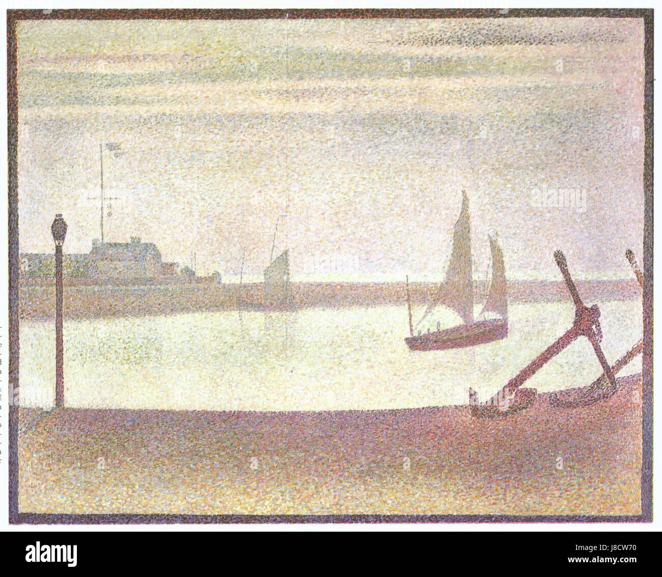 A work by Georges Seurat, known for his pointillist style, capturing a ...