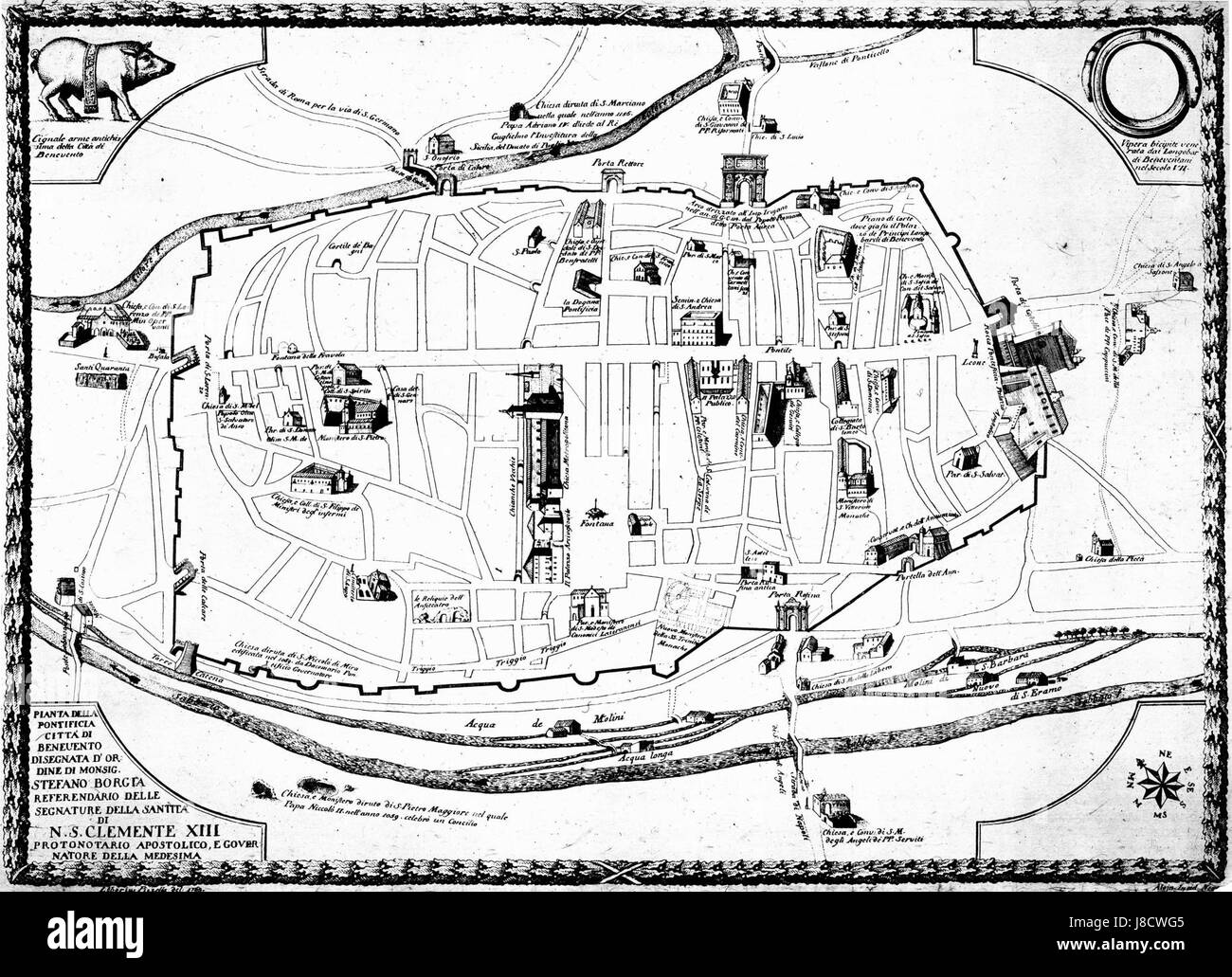 Mappa di benevento hi-res stock photography and images - Alamy