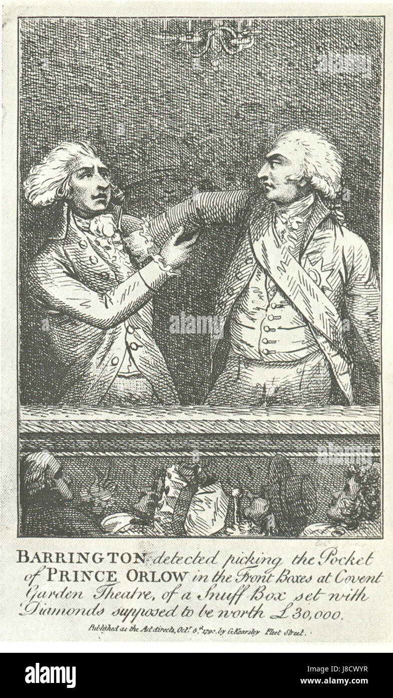 Frontispiece from the memoirs of George Barrington Stock Photo - Alamy