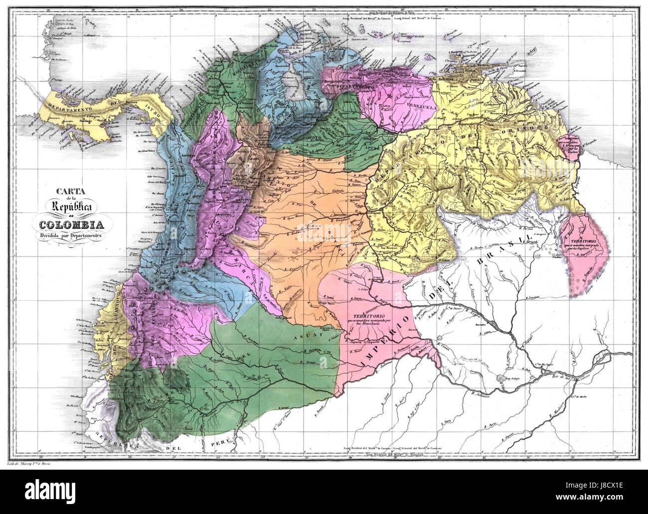 The Gran Colombia map provides a historical depiction of the region ...