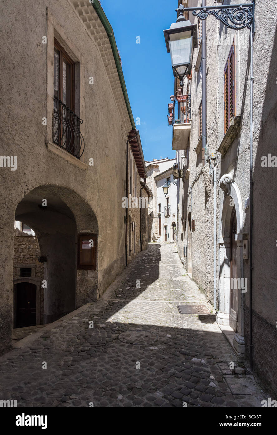 Barrea, Italy - The town of Barrea in the National Park of Abruzzo ...