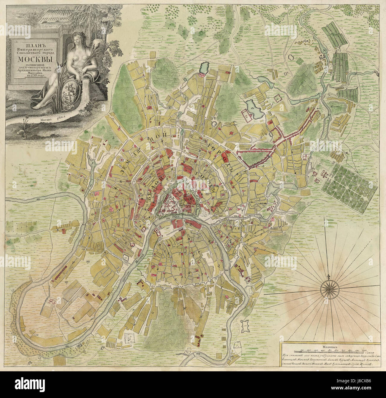 Ancient moscow map hi-res stock photography and images - Alamy