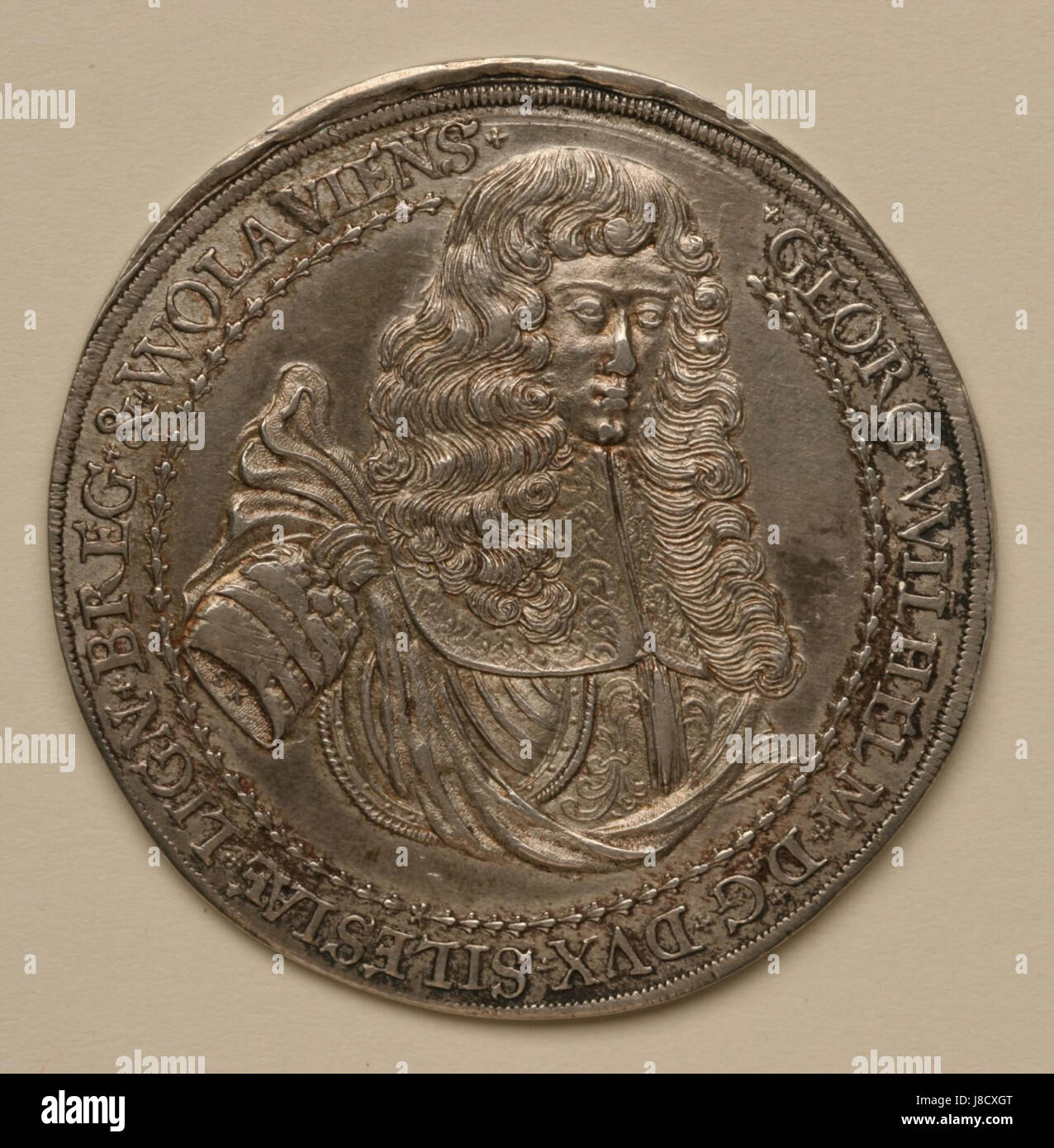 Georg Wilhelm of Liegnitz Brieg medal 1675 obv Stock Photo - Alamy