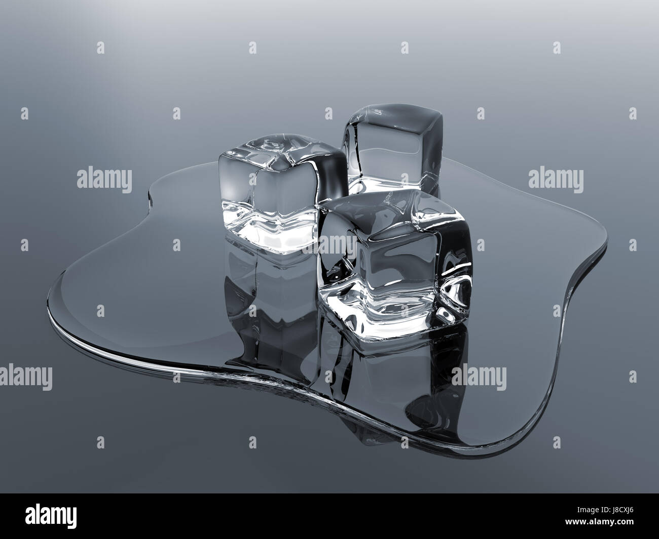 liquid, wet, melting, cubes, fluid, water, ice, close, blue, macro ...