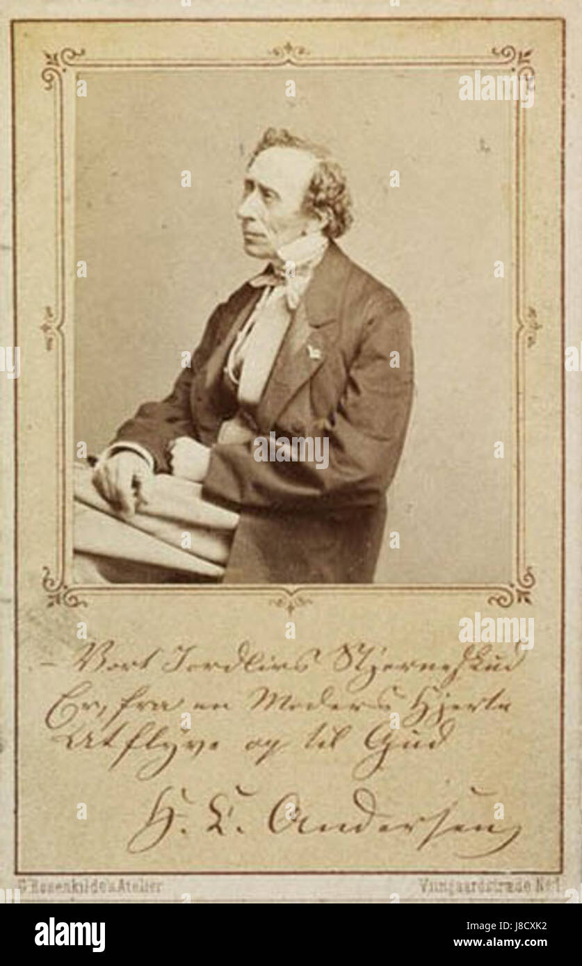 This 1866 portrait of Hans Christian Andersen, the Danish author famous ...