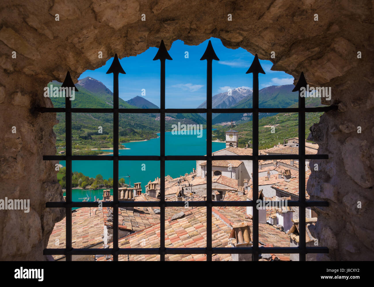 Barrea, Italy - The town of Barrea in the National Park of Abruzzo ...