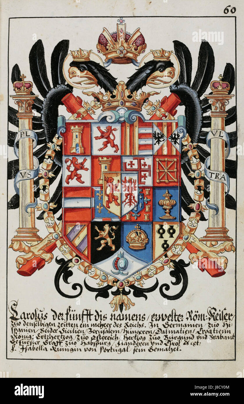 Habsburger Wappenbuch Fisch saa V4 1985 060r Stock Photo - Alamy