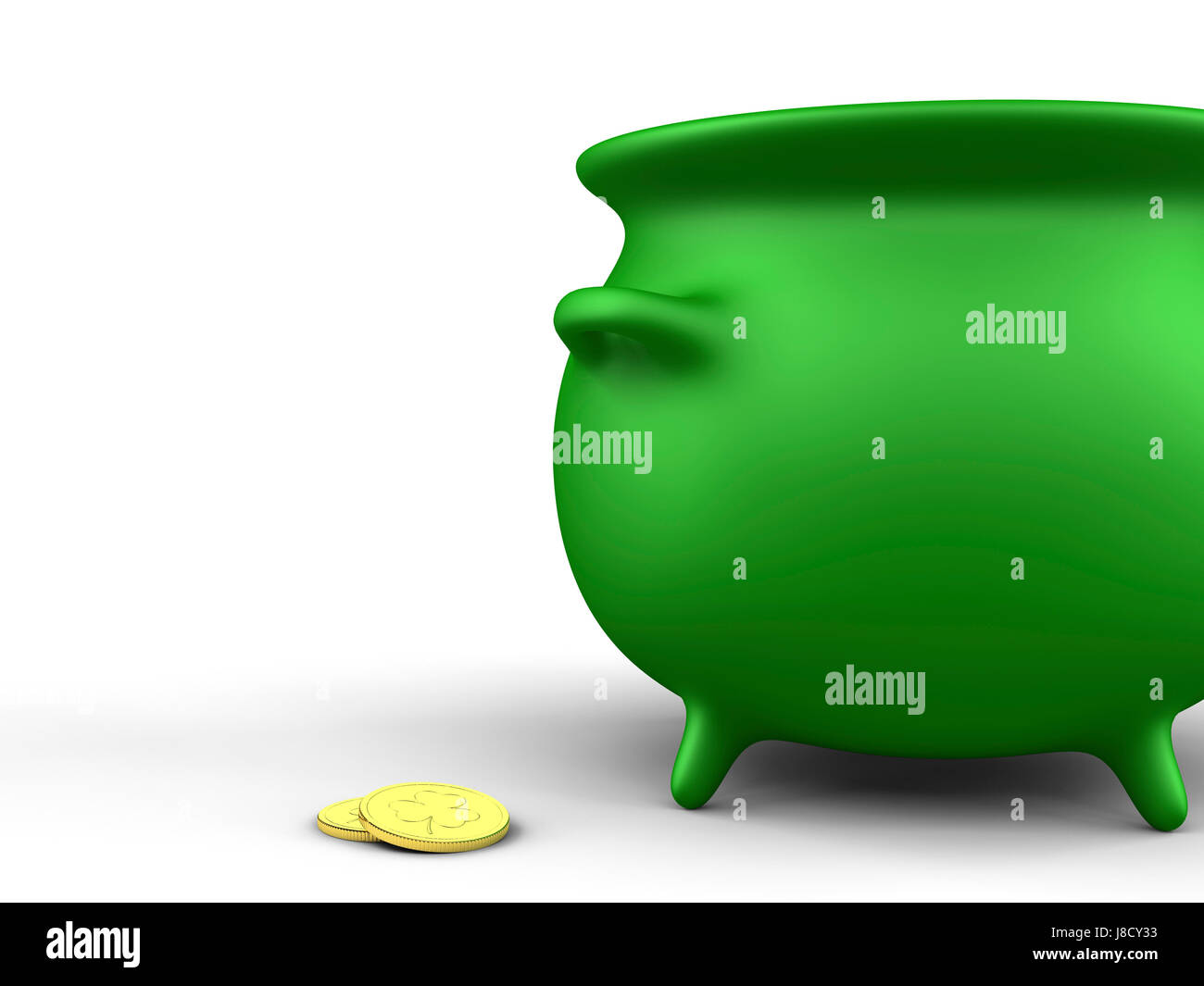 coin, clover, pot, irish, celtic, green, colour, graphic, coin, golden ...