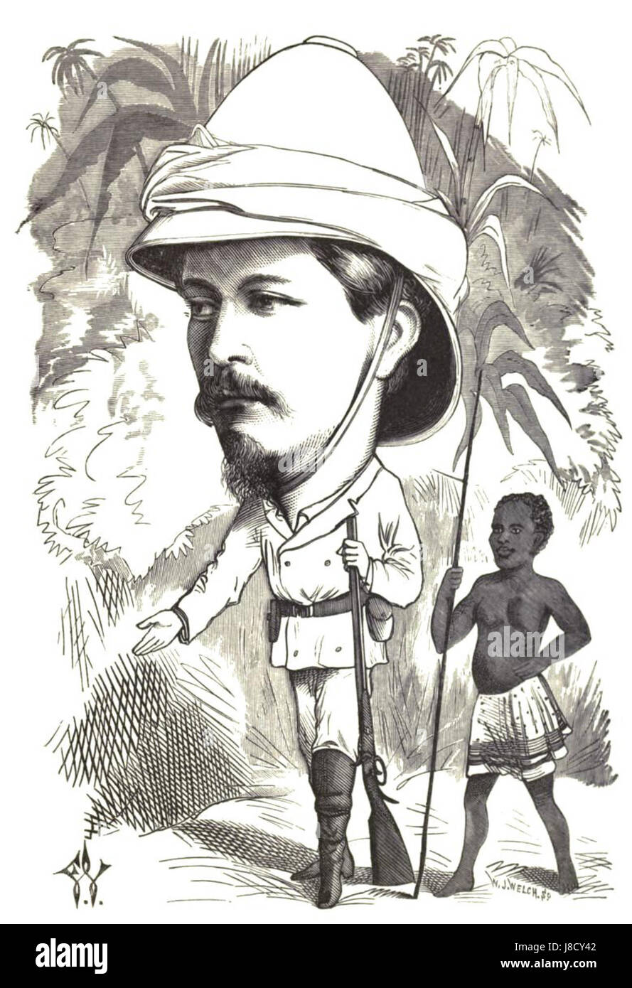 This photograph by Waddy captures Henry Morton Stanley, an explorer ...