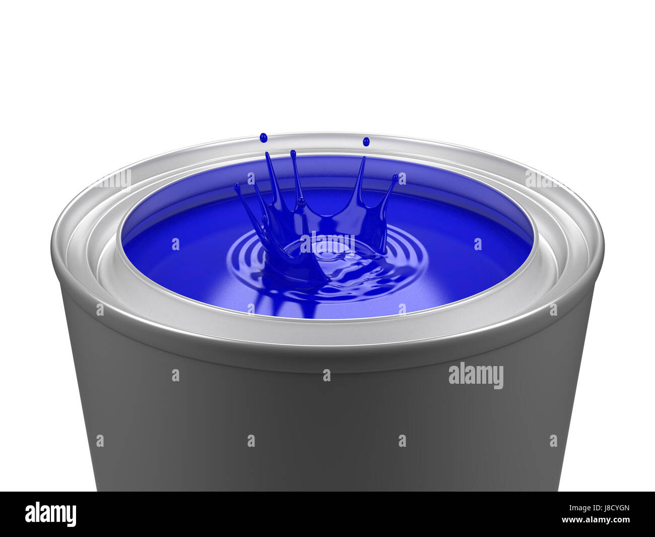 blue, colour, bucket, drop, paint, container, spill, can, splash ...