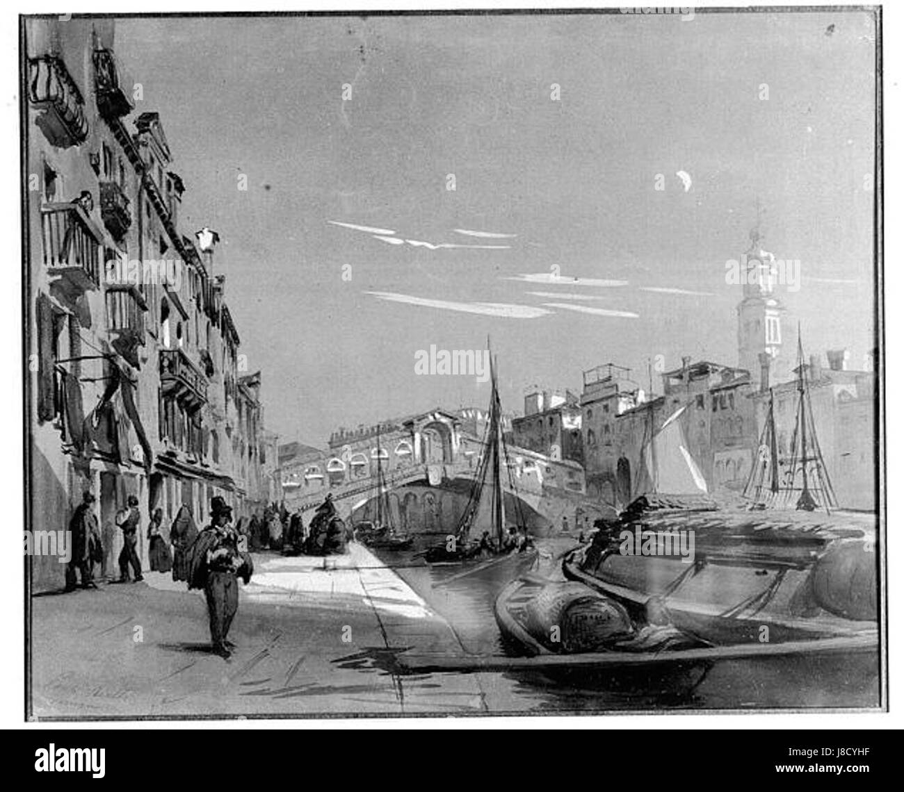 Hippolyte Sebronâ€™s painting of the Pont du Rialto captures the iconic ...