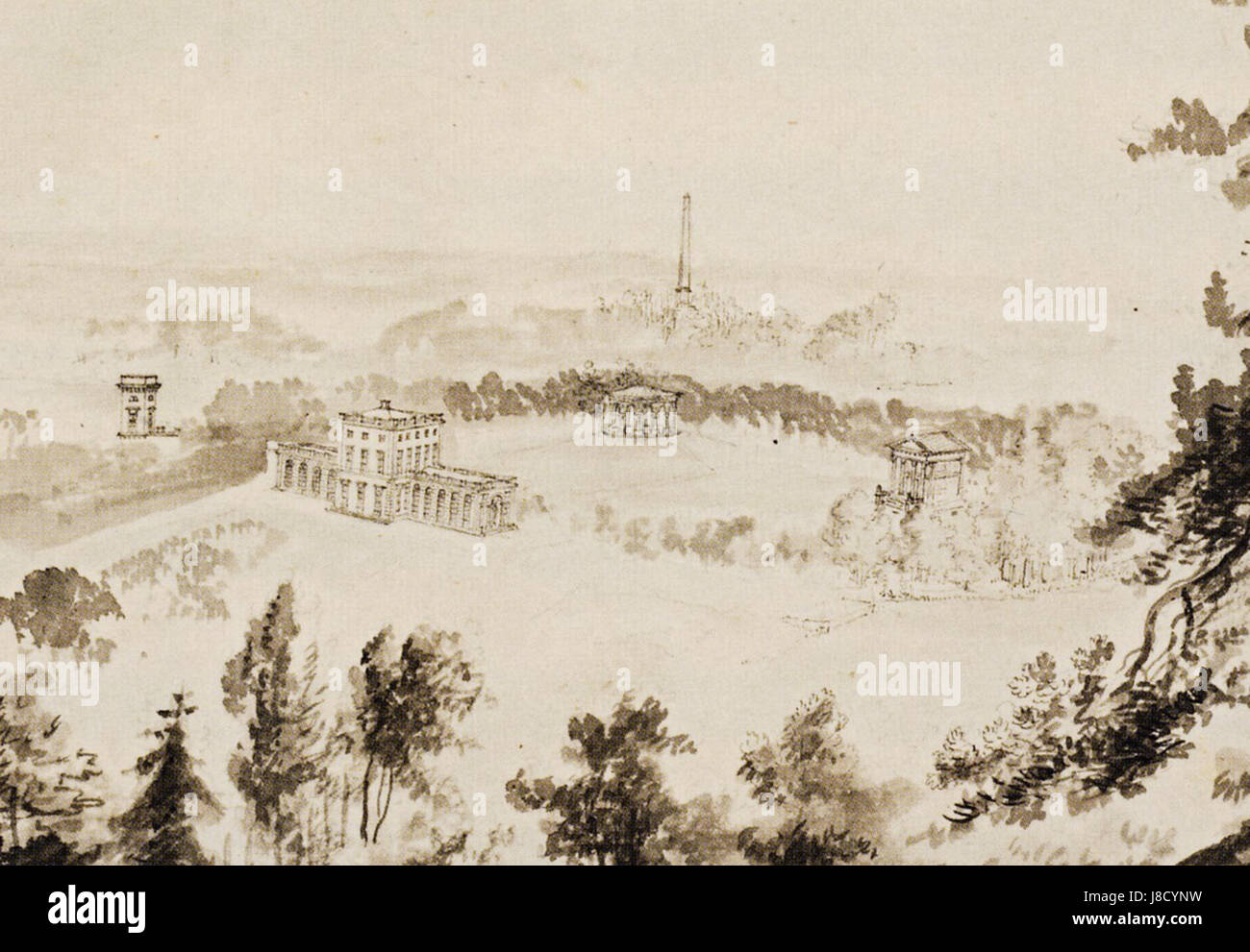 Hagaparken Grottberget 1800 Stock Photo - Alamy