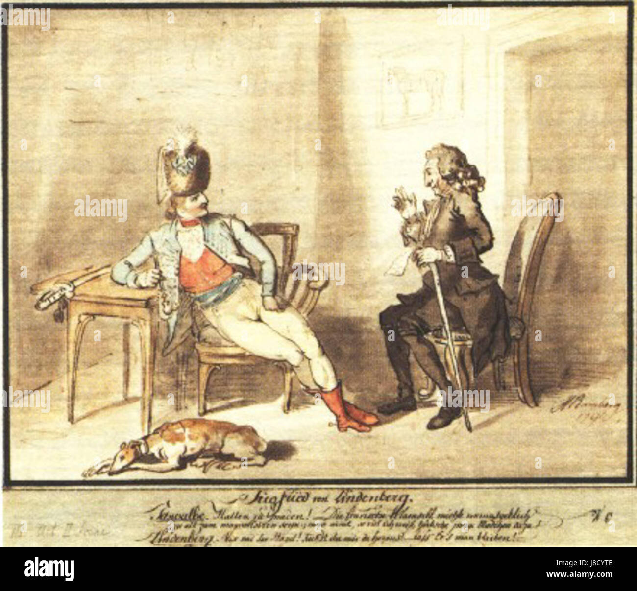 Johann Heinrich Ramberg's painting of Siegfried von Lindenberg, created ...