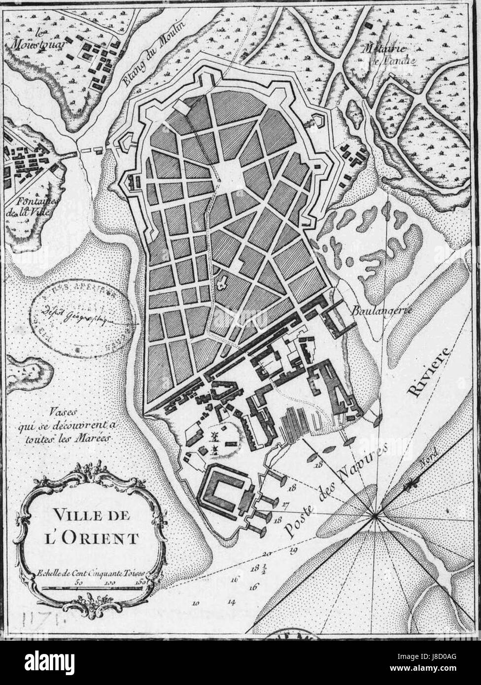 Map of lorient Black and White Stock Photos & Images - Alamy