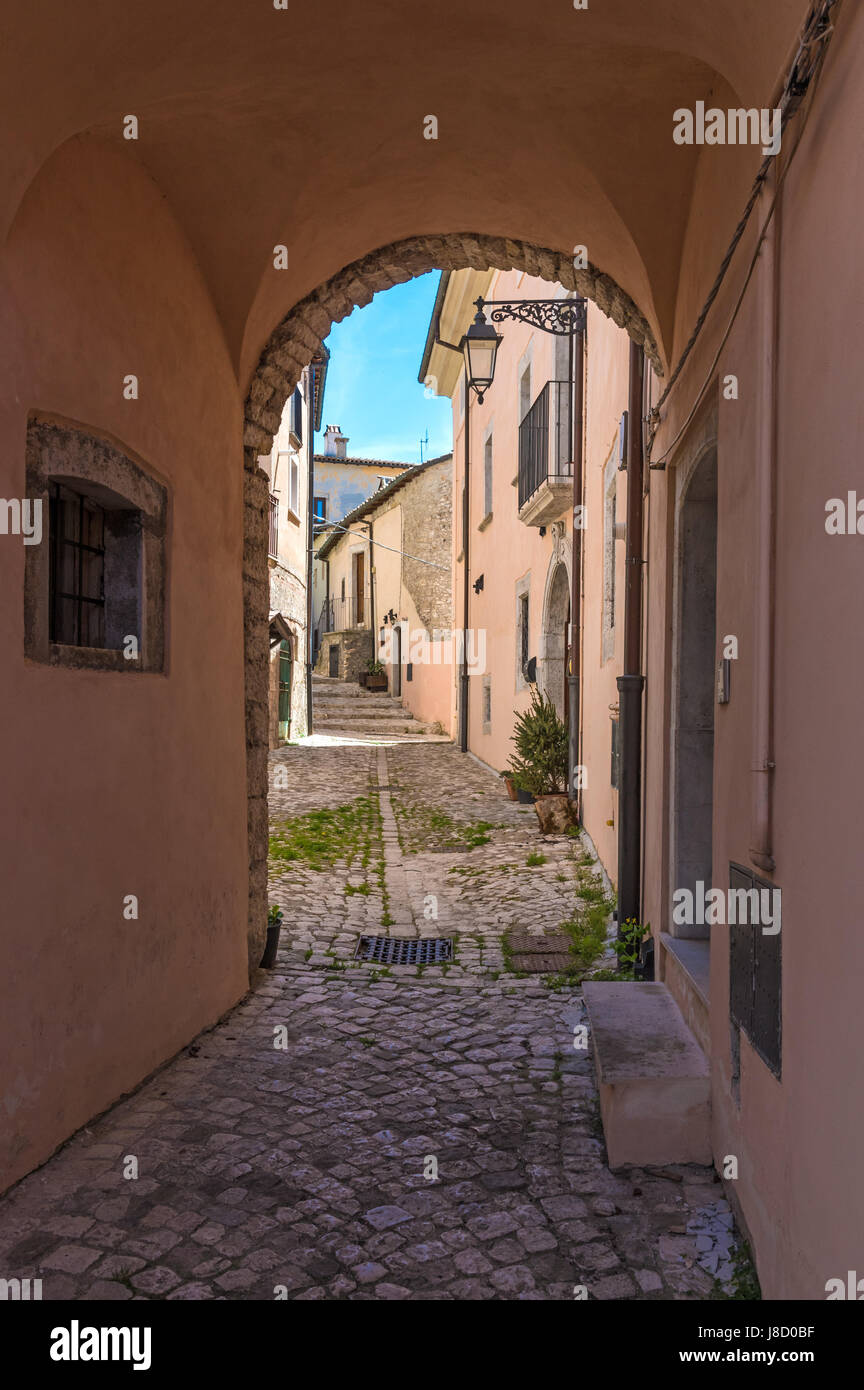 Barrea, Italy - The town of Barrea in the National Park of Abruzzo ...