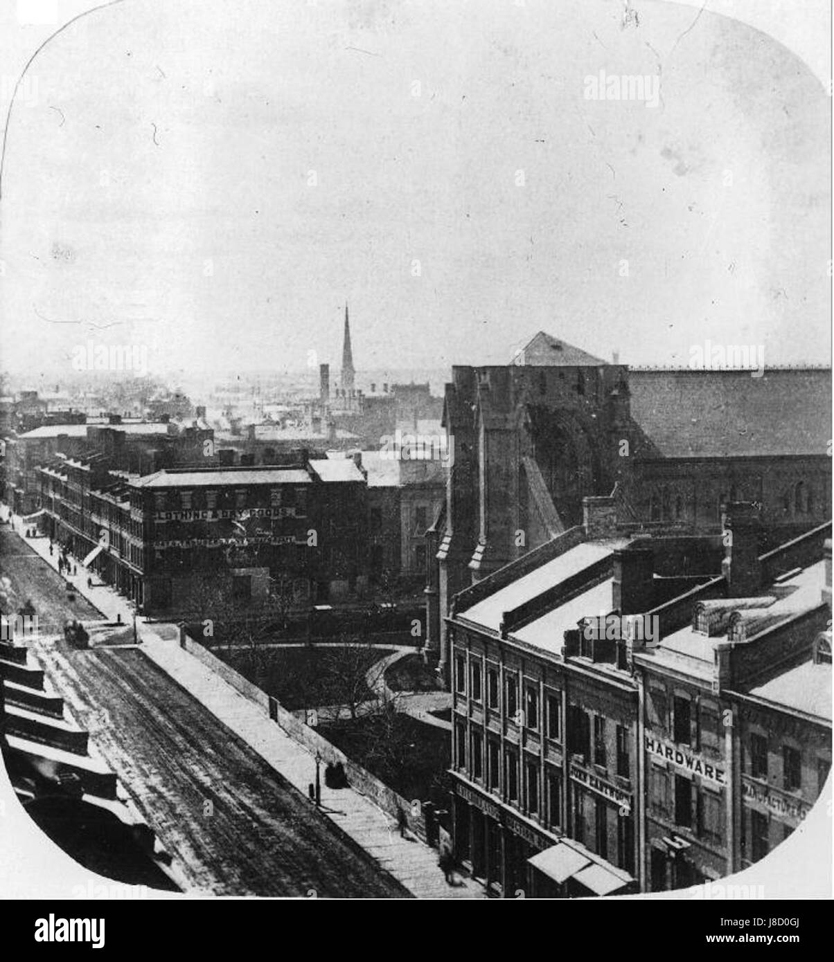 This view from St. Lawrence Hall shows the eastern perspective of the ...