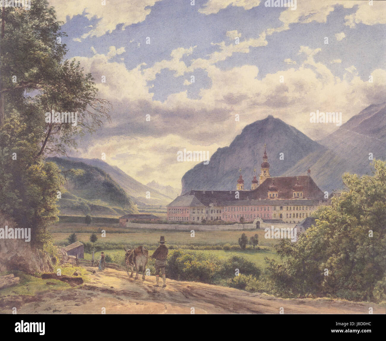 Jakob Alt Stift Wilten bei Innsbruck 1844 Stock Photo - Alamy