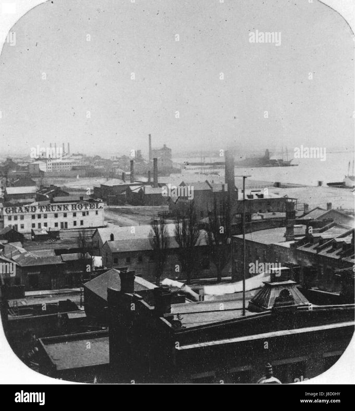 This view from St. Lawrence Hall, looking southeast, provides a ...