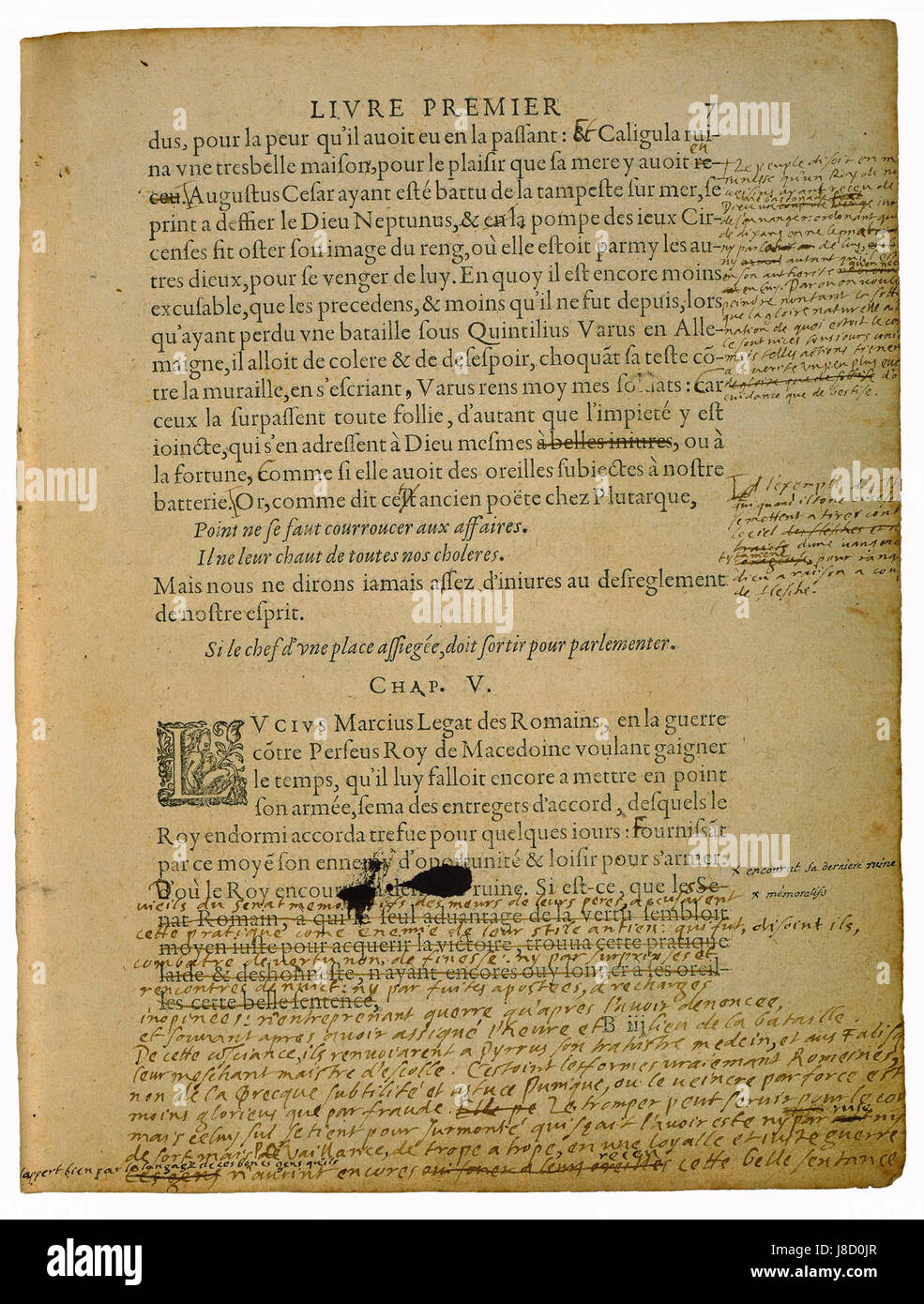 Essais Livre 1 0007 Stock Photo - Alamy