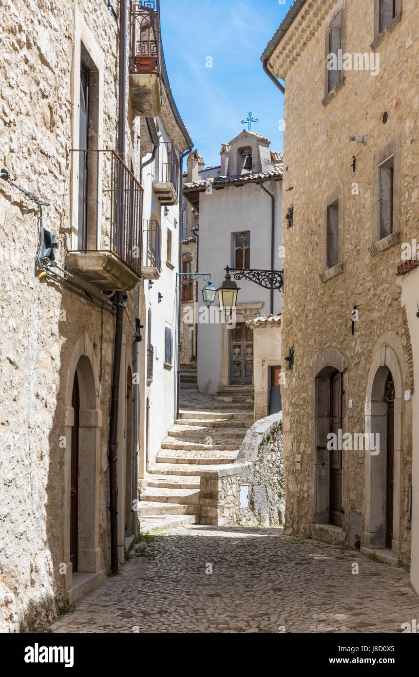 Barrea, Italy - The town of Barrea in the National Park of Abruzzo ...