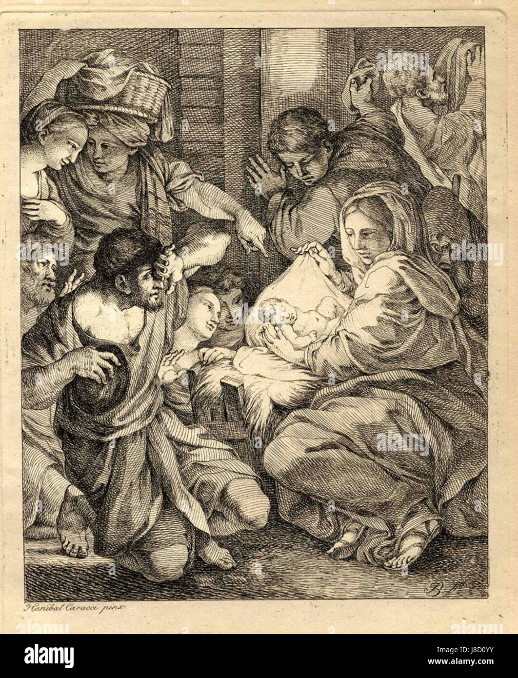 'Die Hirten im Stall zu Bethlehem' (The Shepherds in the Stable at ...