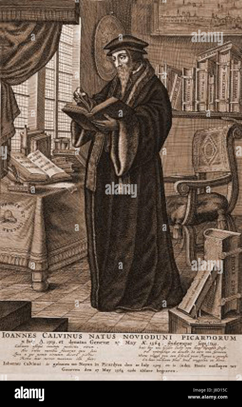 This image represents John Calvin, a prominent figure in the Protestant ...