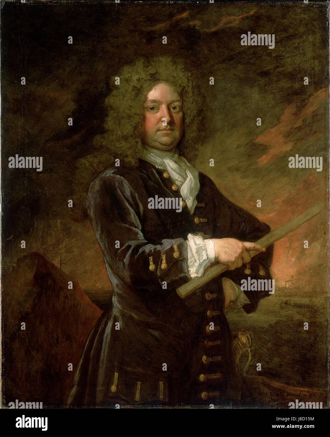 This portrait by Godfrey Kneller depicts John Leake, an English naval ...