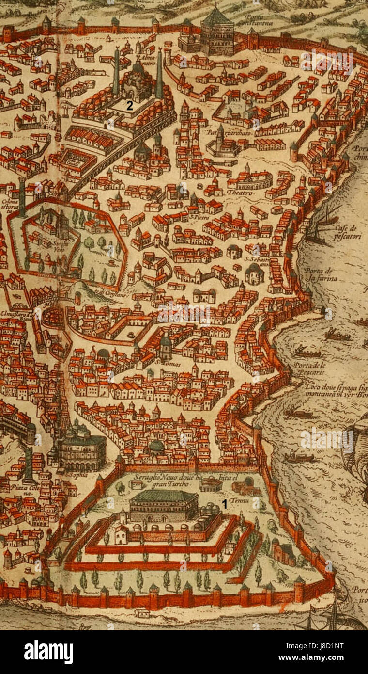 This detailed view of Constantinople by Vavassore and Hogenberg ...