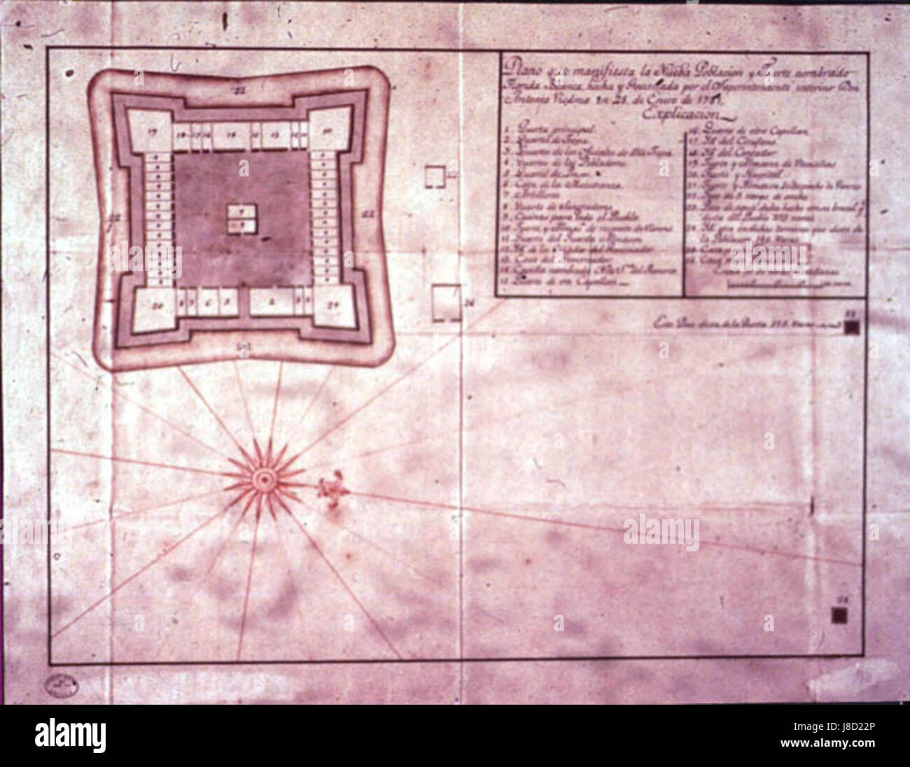 The Floridablanca map depicts a geographical region, highlighting ...