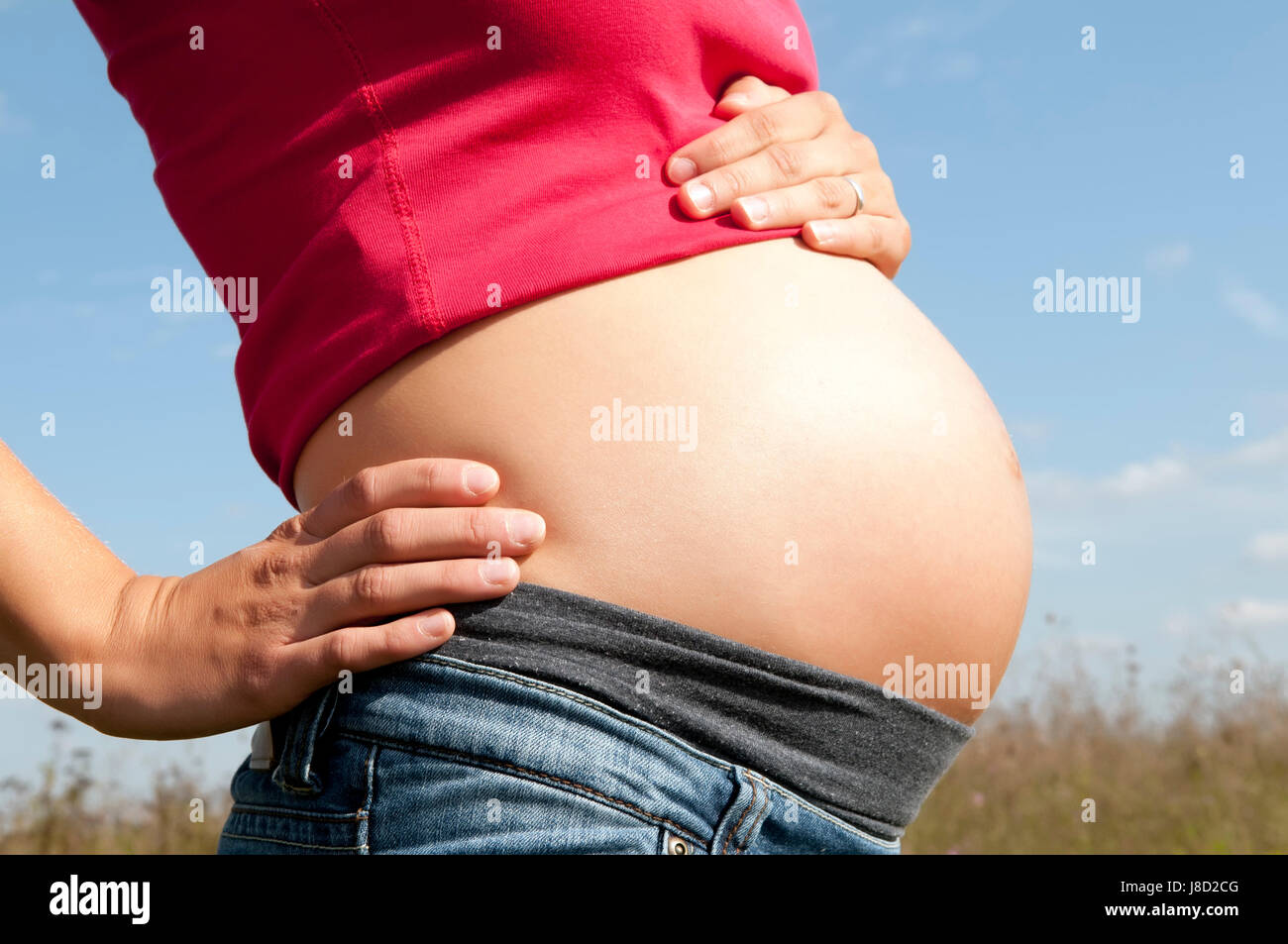 woman, hand, belly, tummy, bellybutton, pregnancy, pregnantly, baby ...