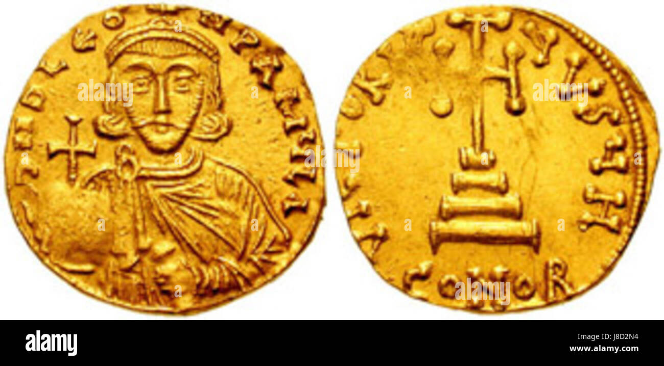 The Leo III solidus, minted in 6413, is a Byzantine coin featuring ...