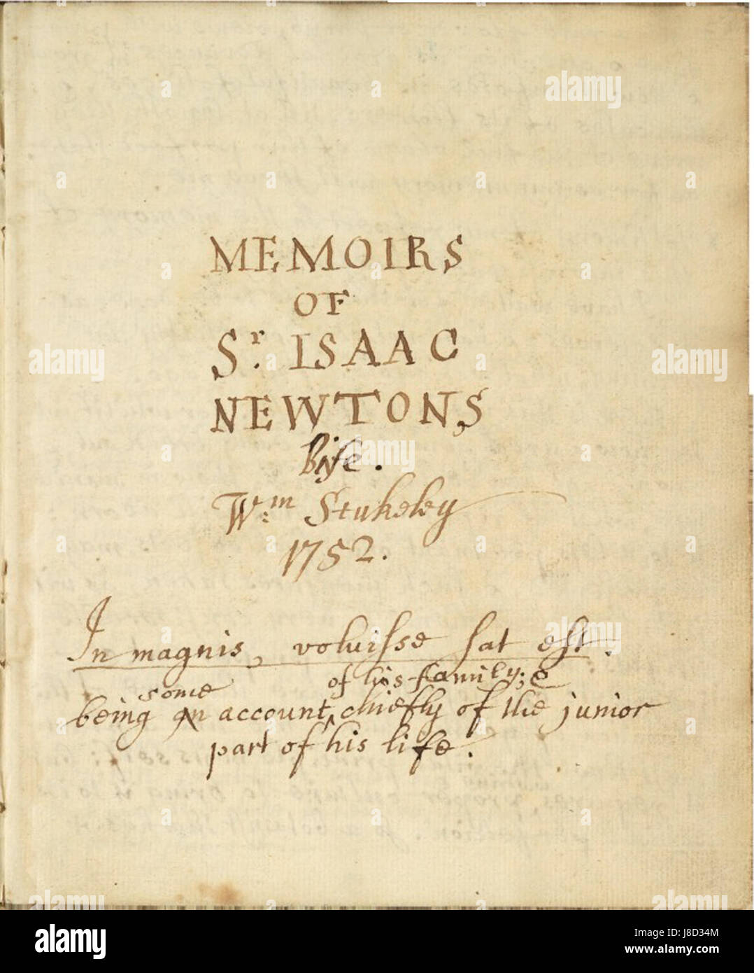'Memoirs of Sir Isaac Newton's Life' provides an account of the life ...