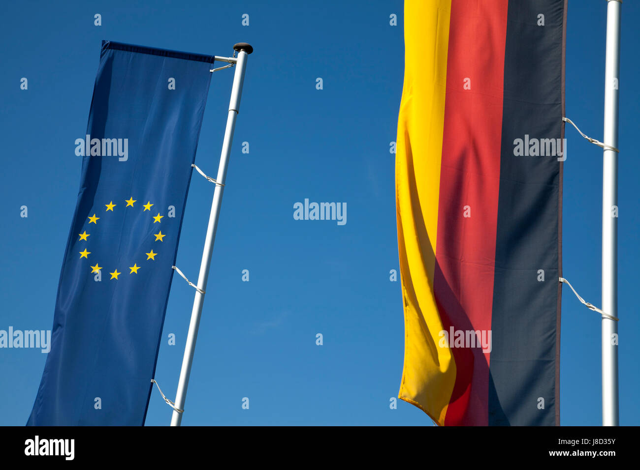 european flag and germany flag Stock Photo - Alamy